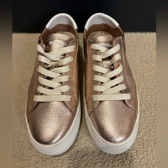 Soludos | Shoes | Soludos Ibiza Metallic Platform Sneaker In Rose Gold ...